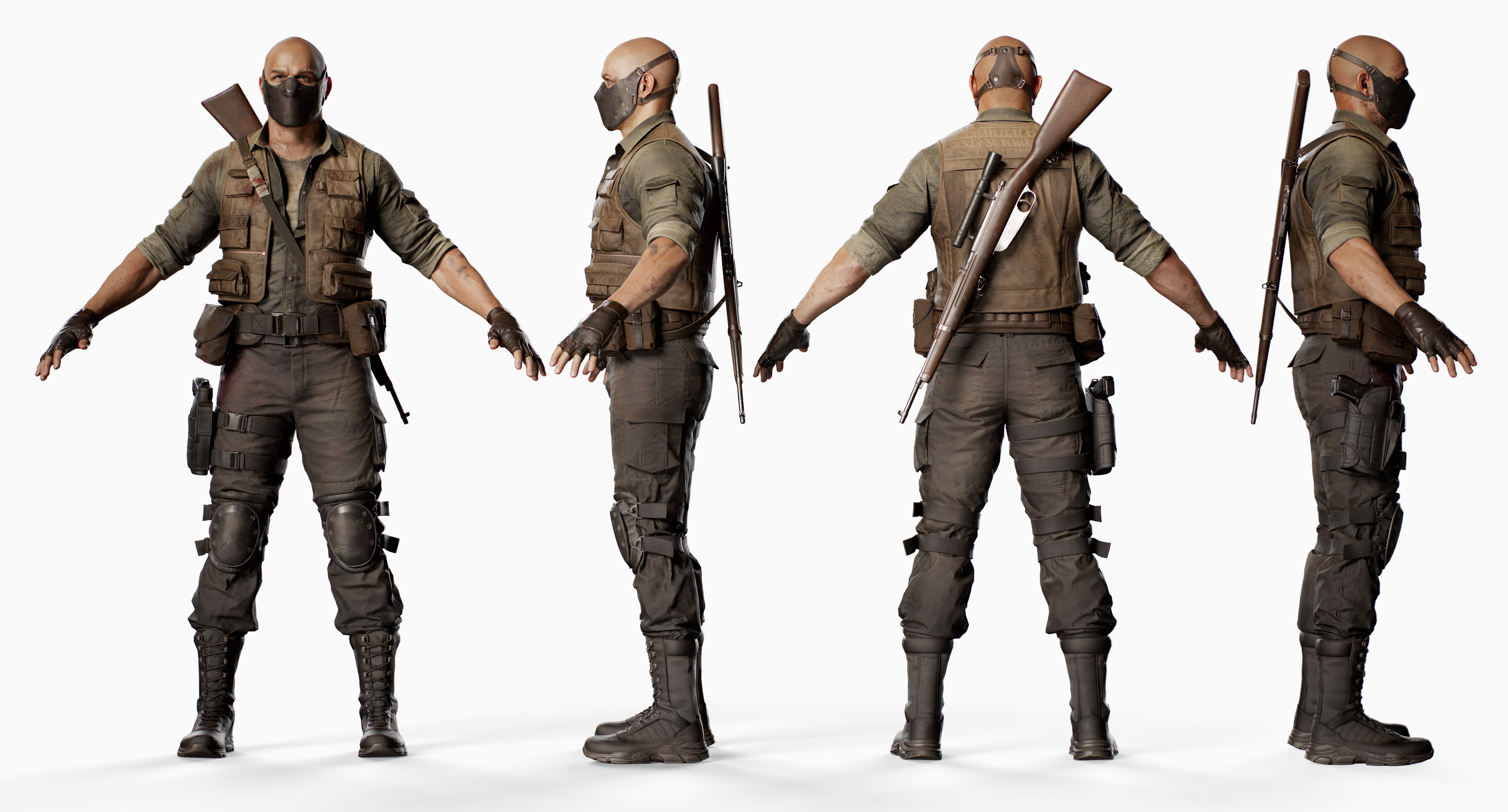 High-Quality Rigged Bad Guy Character for Unreal Engine | High-Resolution 3D Scans with Tactical ...